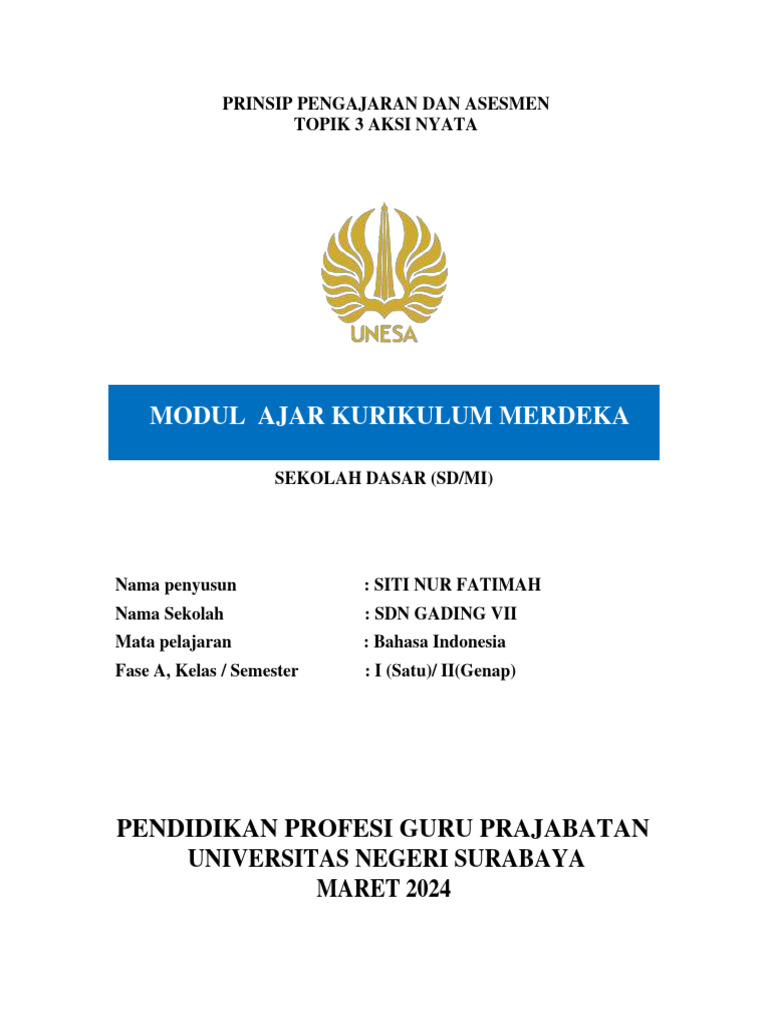 Aksi Nyata t3 Asesmen Imah | PDF