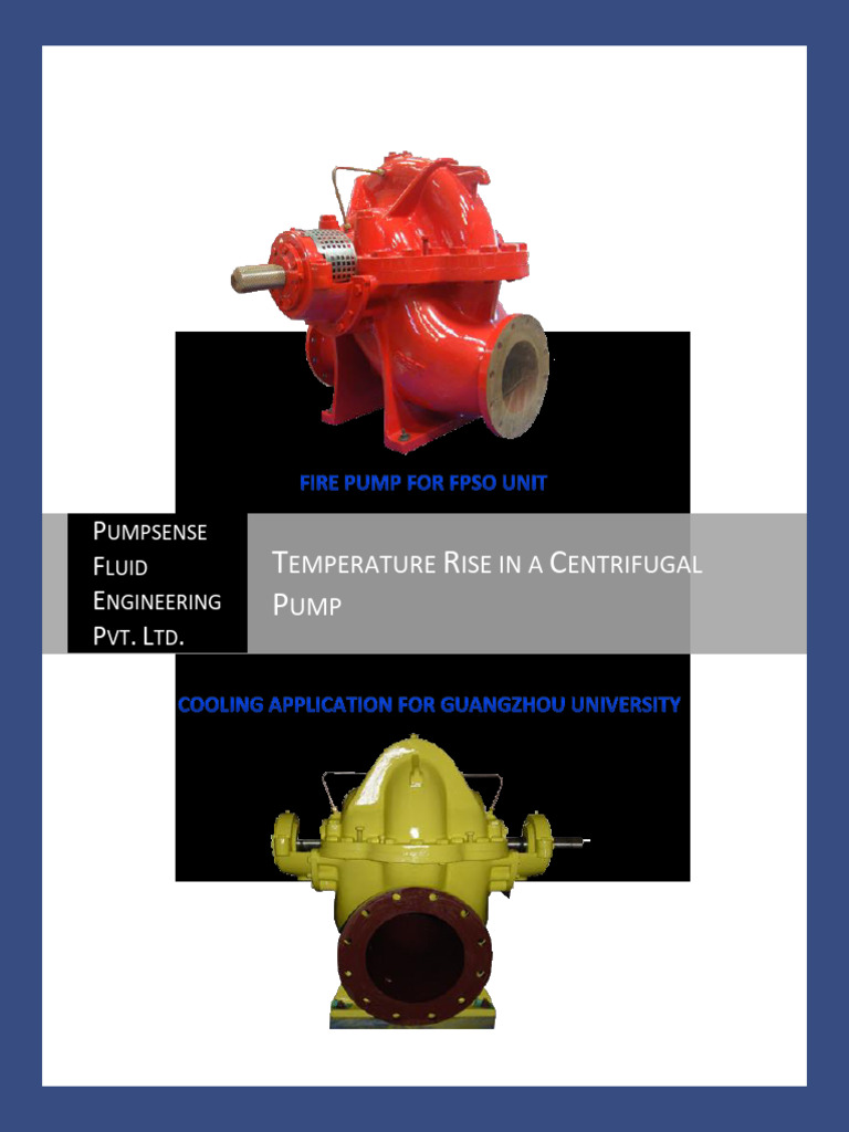Temperature Rise in Centrifugal Pumps | PDF | Pump | Density