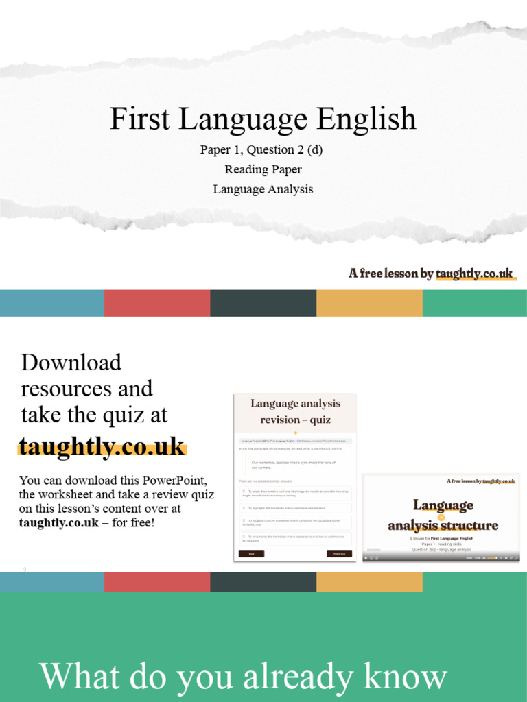 Q2 Language Analysis | PDF | Reading Comprehension