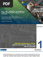 Dit. ITKAK - Sosialisasi Permenperin 27 2025 Pertek Impor TPT Final (Rev2) | PDF