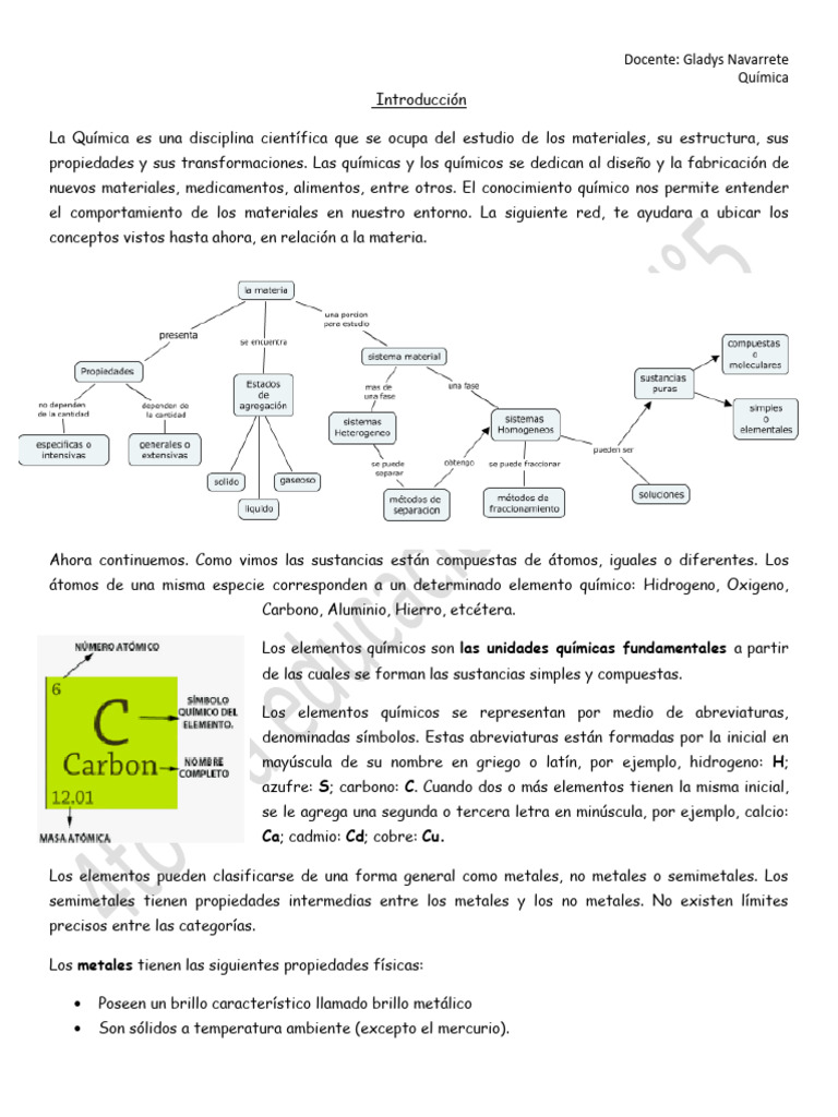 Introducción a los Elementos Químicos | PDF | Elementos químicos | Rieles