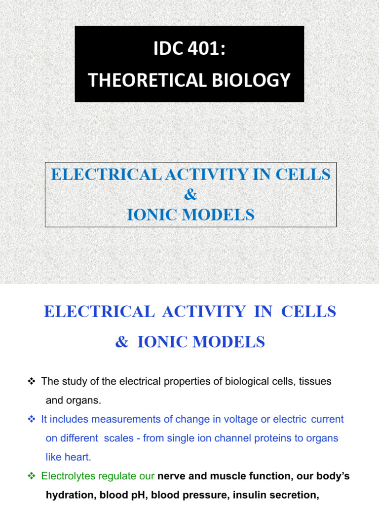 Ionic Models1 | PDF | Membrane Potential | Action Potential