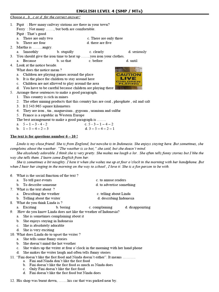 English Level 4 | PDF