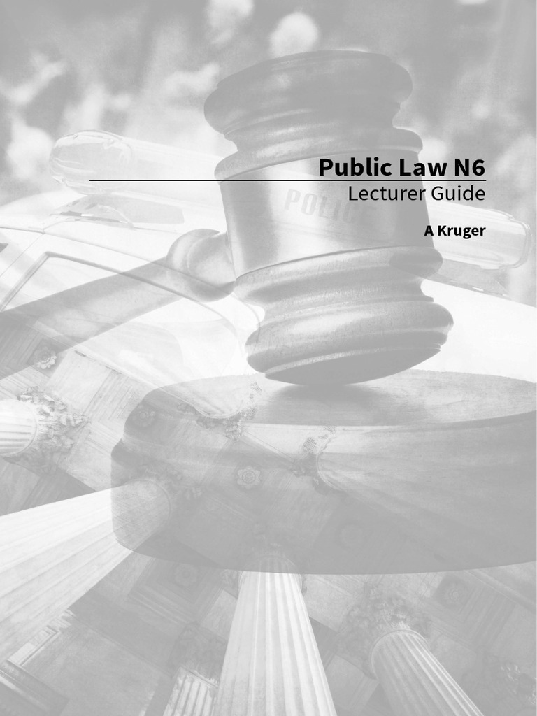 N6 Public Law Lecturer Guide | PDF | Jurisdiction | United States Tax Court