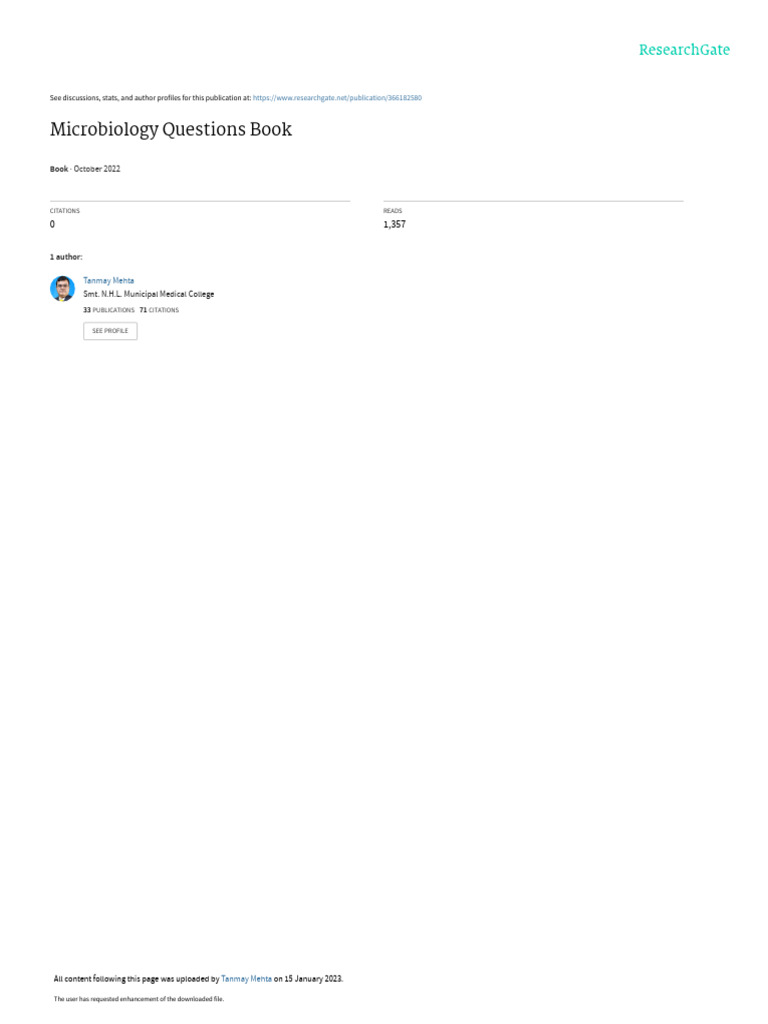 Microbiology Exam Question Guide | PDF | Bacteria | Infection
