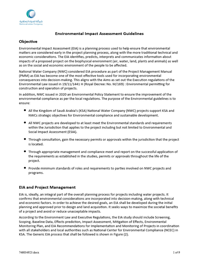 PMF-017-HSE-231_02 Environmental Impact Assessment Guidelines | PDF ...