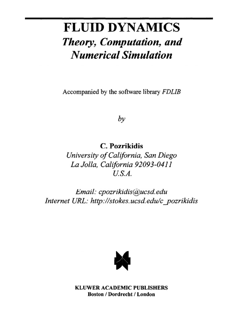 Fluid Dynamics, Theory, Computation and Numerical Simulation | PDF