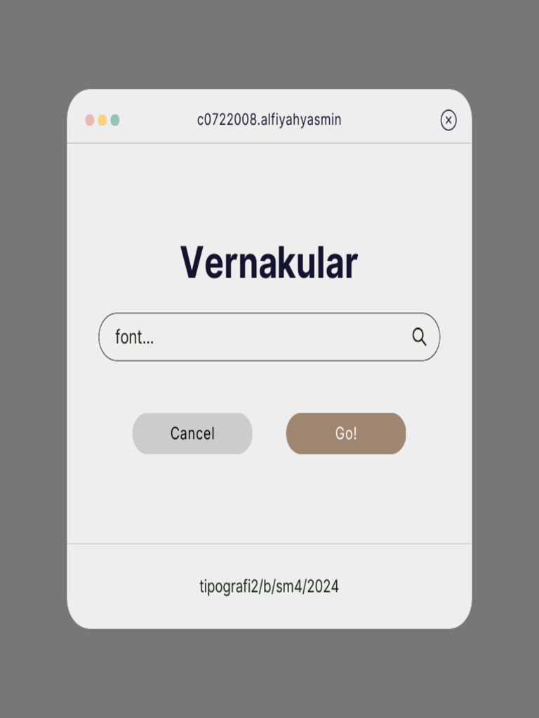 Vernakular Font Option - Alfiyah Yasmin - Tipografi2bsm42024 | PDF
