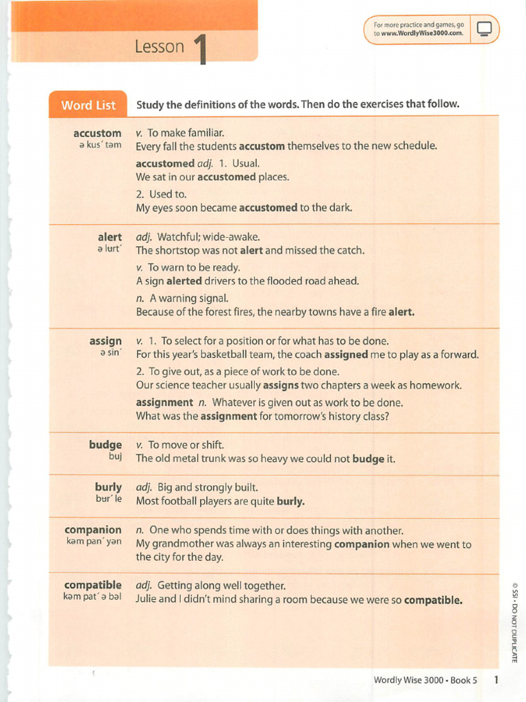 Wordly - Wise Book 5 | PDF