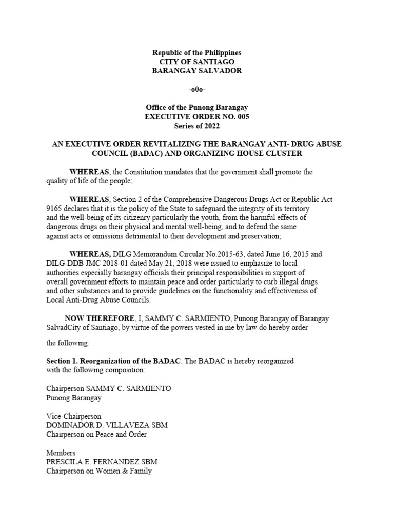 Revitalizing Barangay Anti-Drug Council | PDF | Government