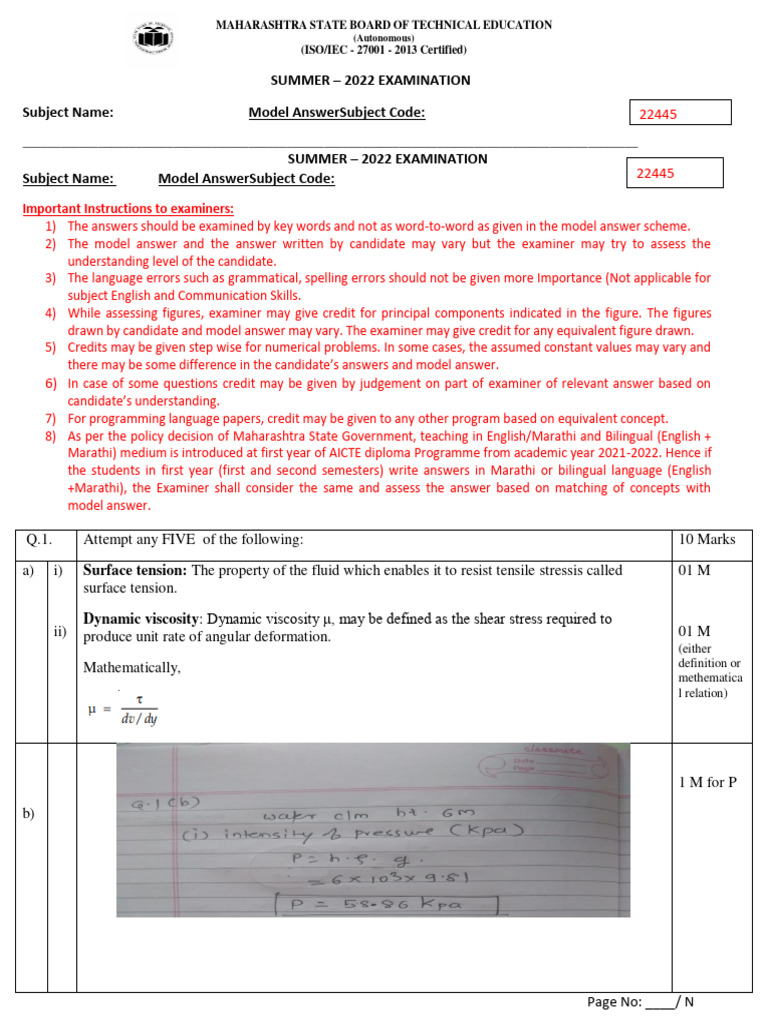 22445-2022-Summer-Model-Answer-Paper (Msbte Study Resources) | PDF ...