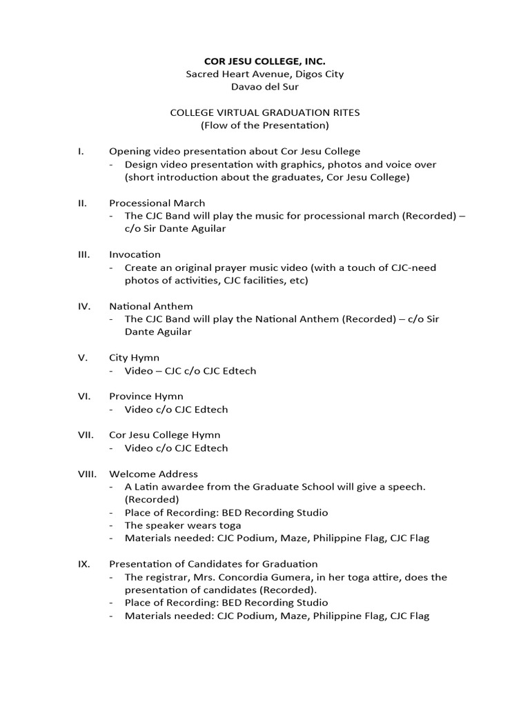 Flow of The Graduation | PDF