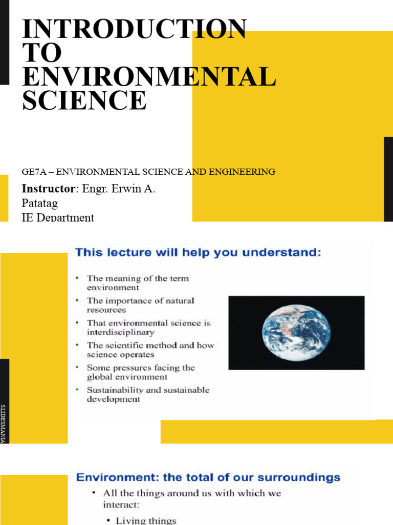 Introduction To Environmental Science | PDF