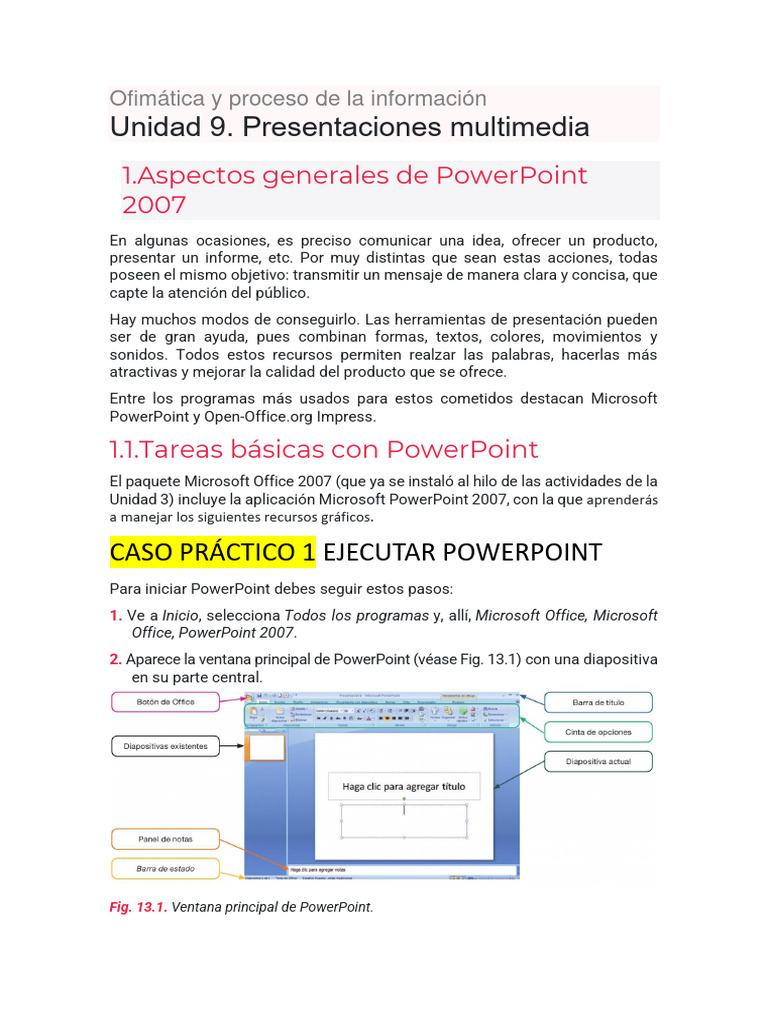 Ut 9 Presentaciones Multimedia | PDF | Microsoft PowerPoint | Microsoft