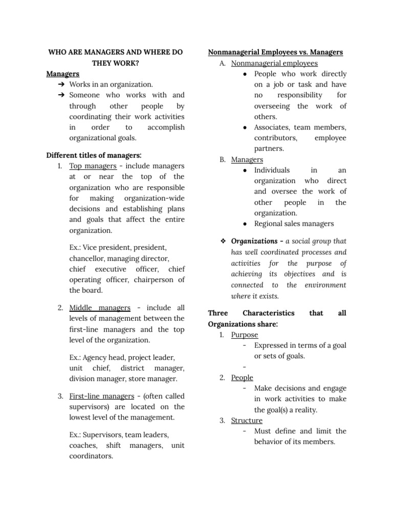 Organization & Management | PDF | Goal | Efficiency