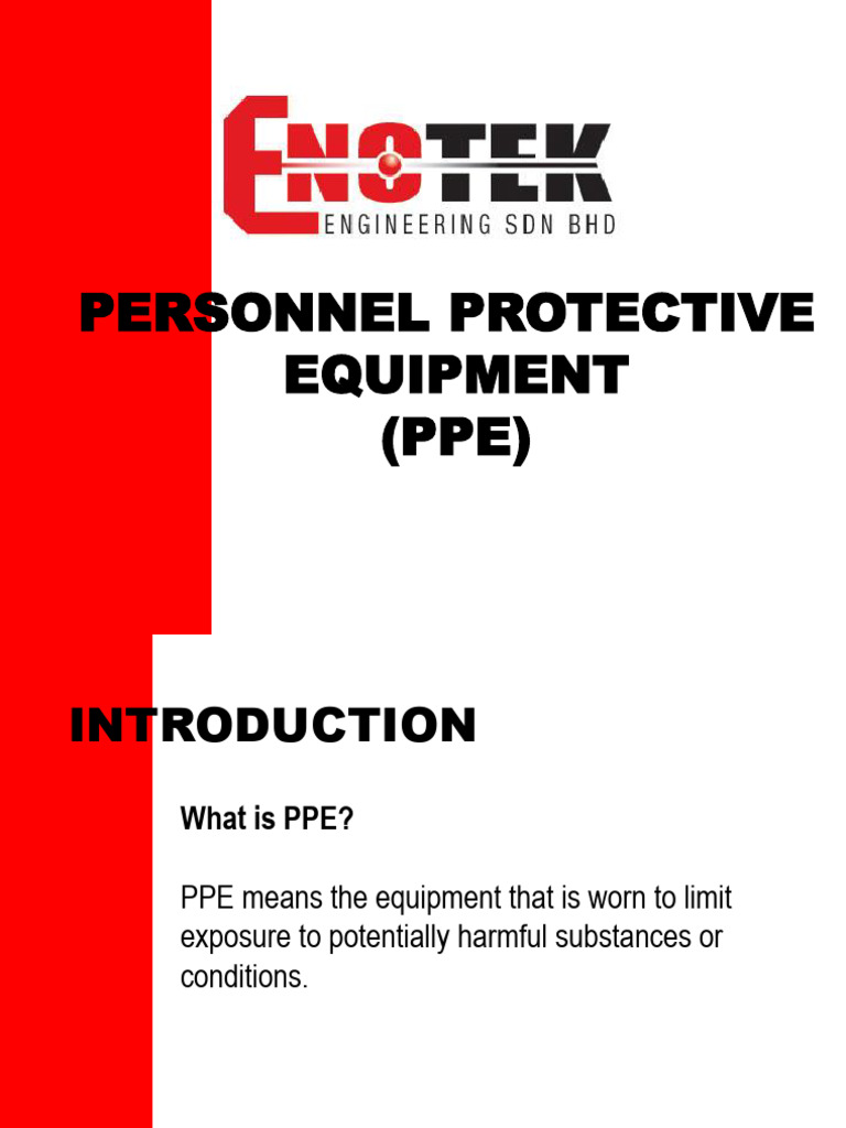Training Pack For Ppe Pdf Personal Protective Equipment Safety