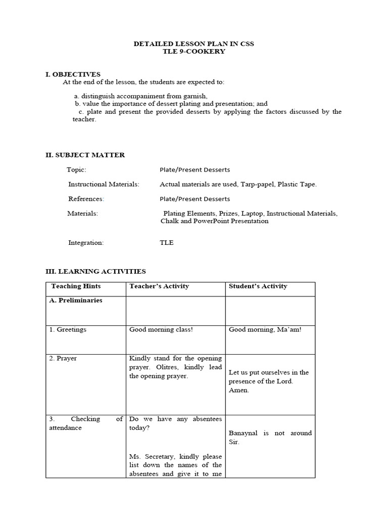 DETAILED-LESSON-PLAN-Input-Output_Devices-jielyn | PDF | Desserts | Garnish (Food)