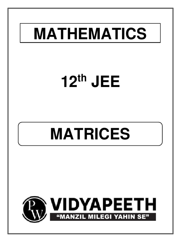 Matrices Dpps Pdf Matrix Mathematics Algebra 4748
