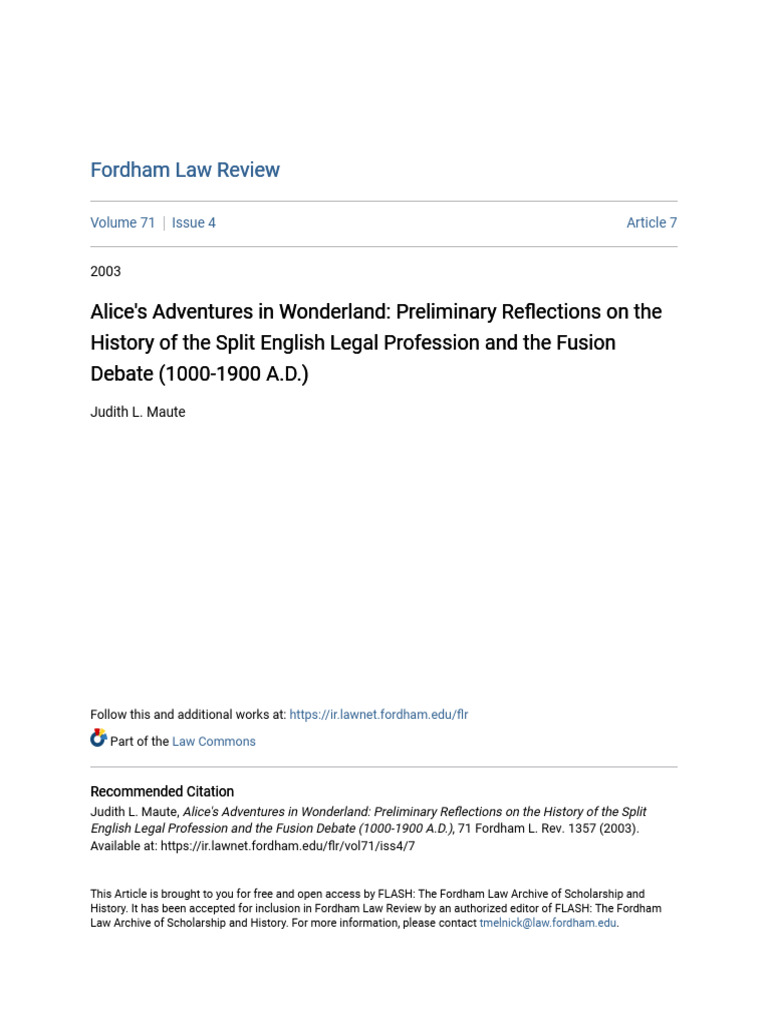 English Legal Profession Fusion History | PDF | Barrister | Lawyer