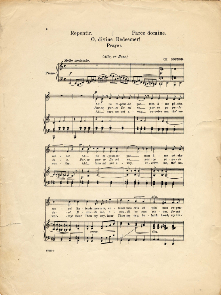 Gounod - Repentir | PDF