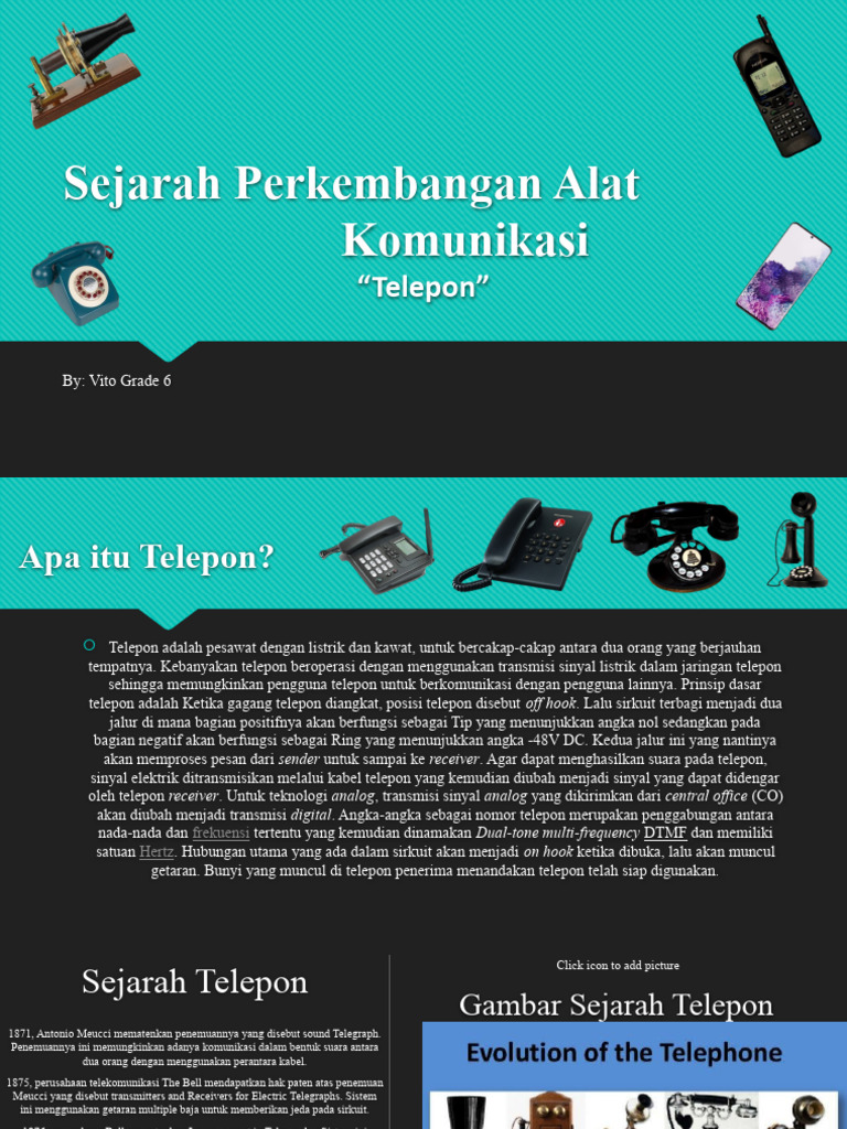 Sejarah Perkembangan Alat Komunikasi Telepon | PDF