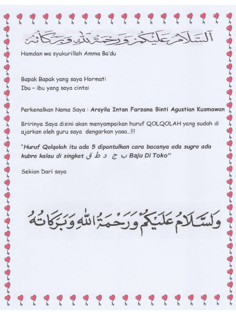 Hapalan Arsyila 001 | PDF