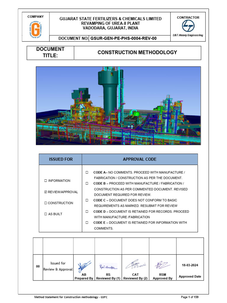 Method Statement for Construction Methodology 2 | PDF | Urea | Fertilizer