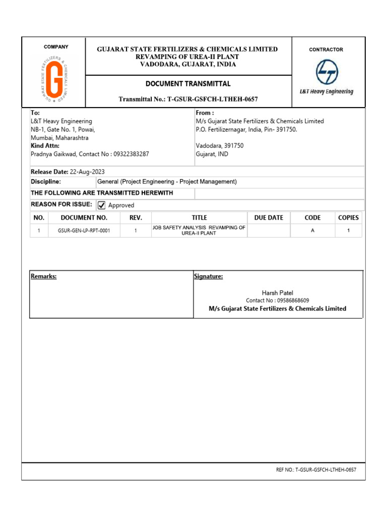 Transmittal No-657 | PDF