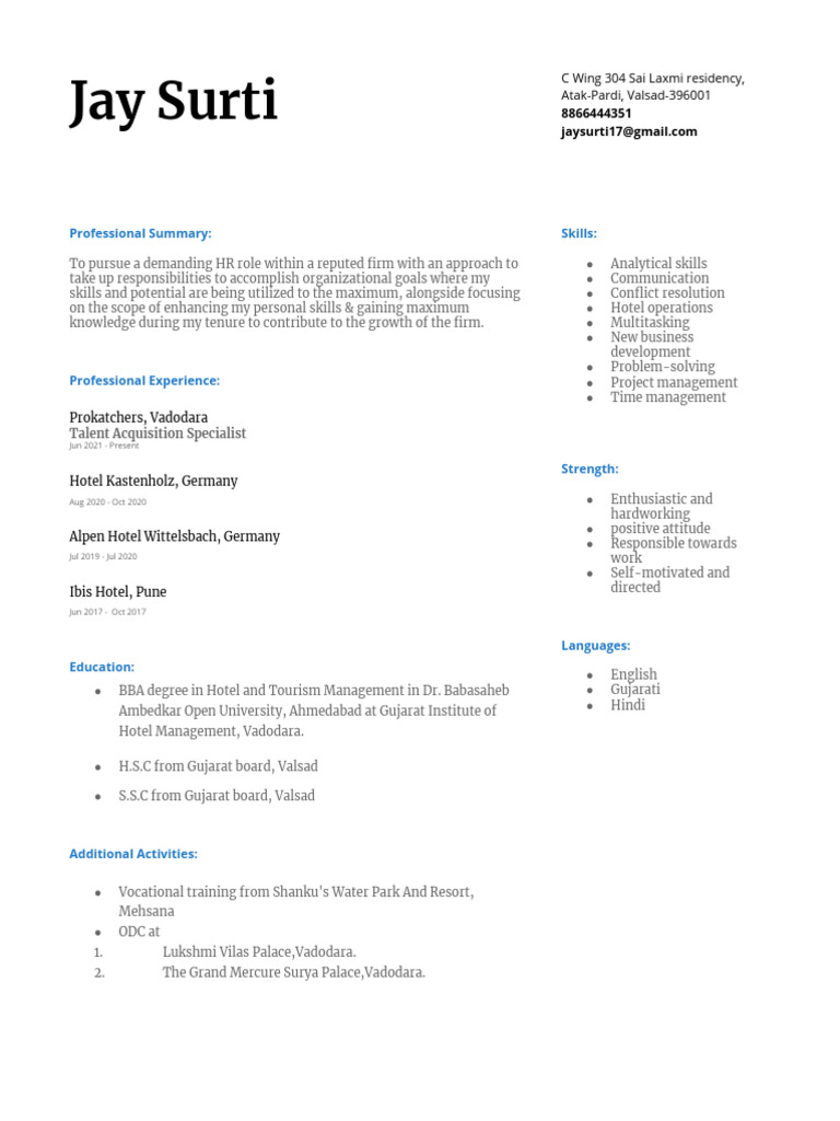 Jay Surti (Resume) | PDF