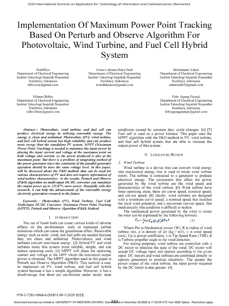 Implementation of Maximum Power Point Tracking | PDF | Photovoltaics ... Implementation of Maximum Power Point Tracking | PDF | Photovoltaics ...