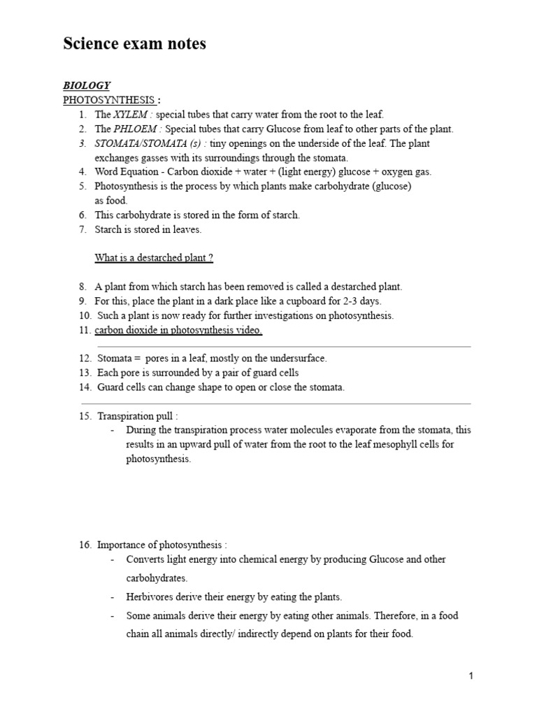 checkpoint notes SCIENCE | PDF | Electric Current | Chemical Elements