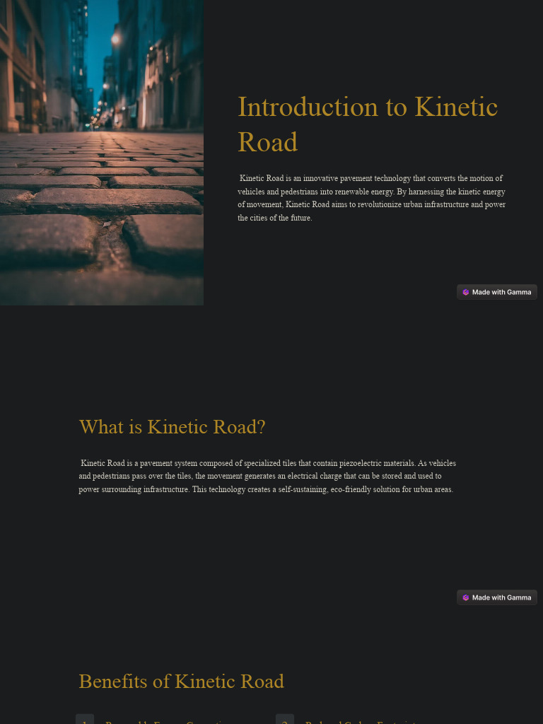 Introduction To Kinetic Road | PDF | Climate Change Mitigation ...