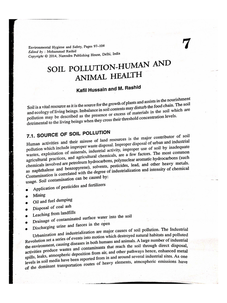 soil pollution human and animal health | PDF