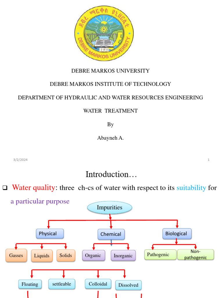 Chapter_1 | PDF | Water Purification | Chemical Engineering