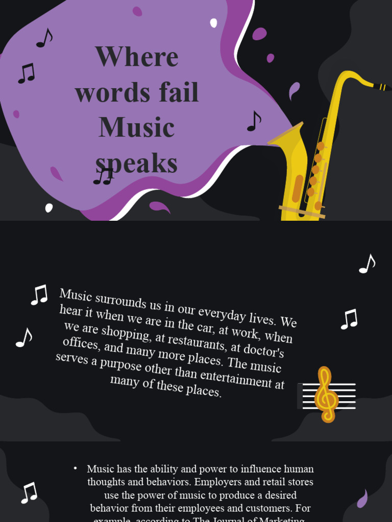 Where Words Fail Music Speaks | PDF | Hip Hop Music | Rhythm And Blues