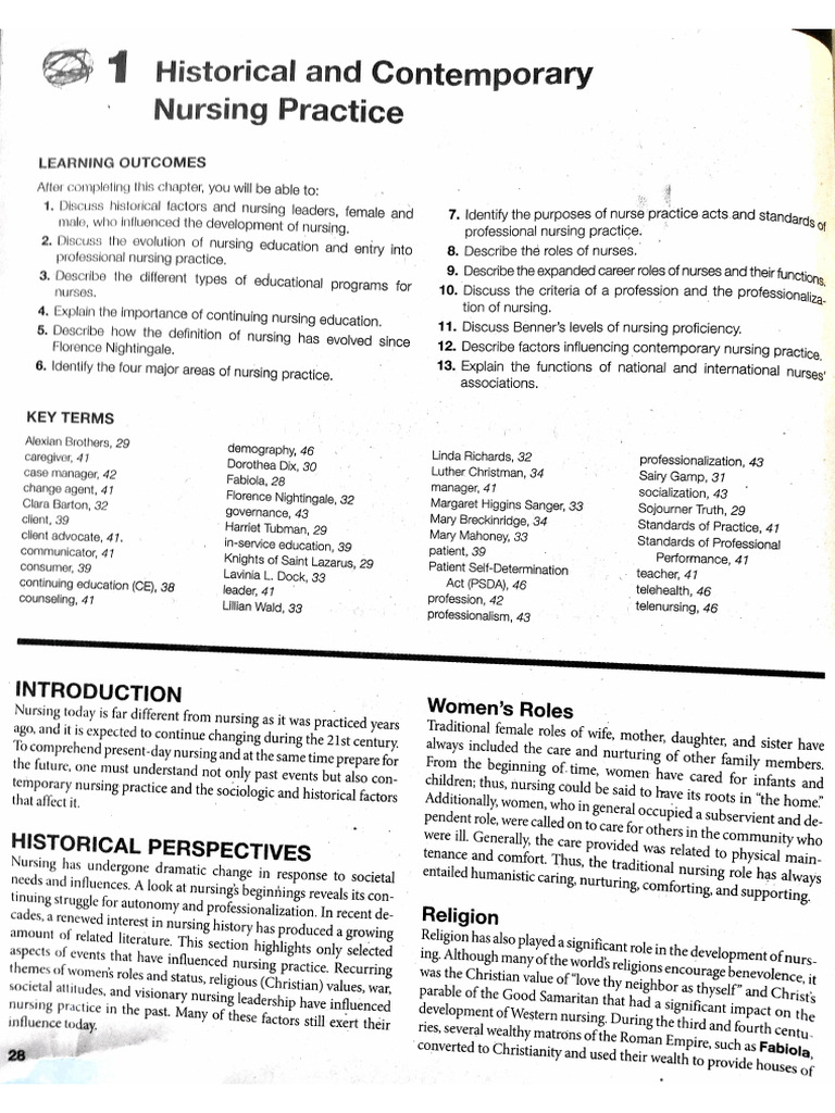 Fundamentals of Nursing - Chapter 1 | PDF