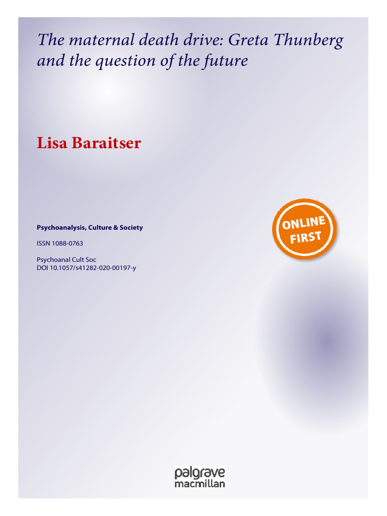Maternal Death Drive PCS | PDF | Jacques Lacan | Sigmund Freud