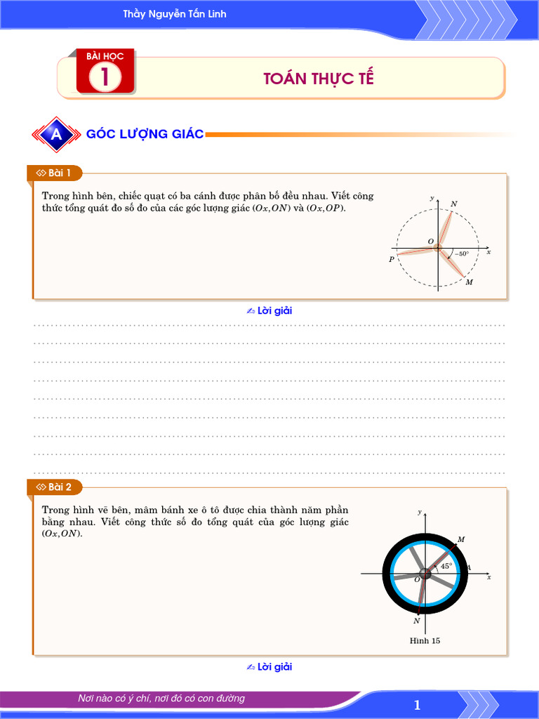 Toán thực tế lượng giác (CTST) | PDF