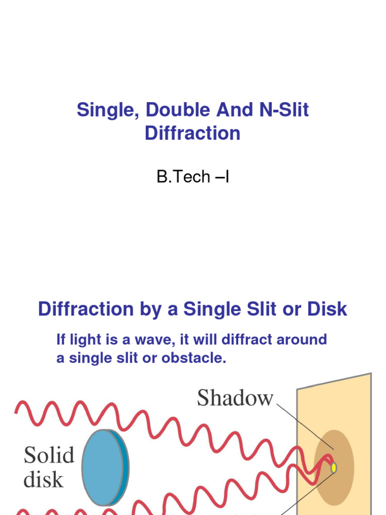 Single Double NSlit Diffraction | PDF | Angular Resolution | Diffraction