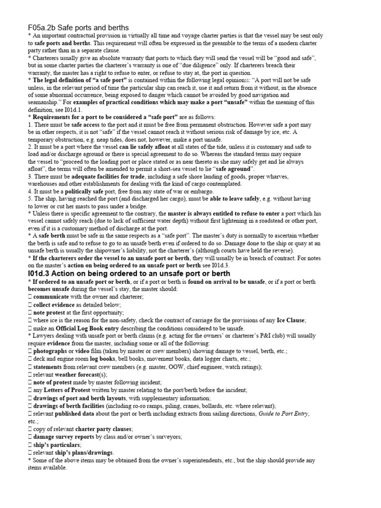 safe berth | PDF | Port | Ships