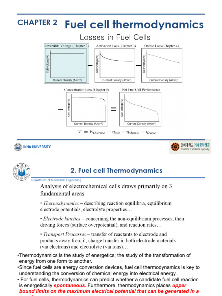 2022-Spring-Fuel Cell Fundamentals - Chap. 2 | PDF | Gibbs Free Energy ...