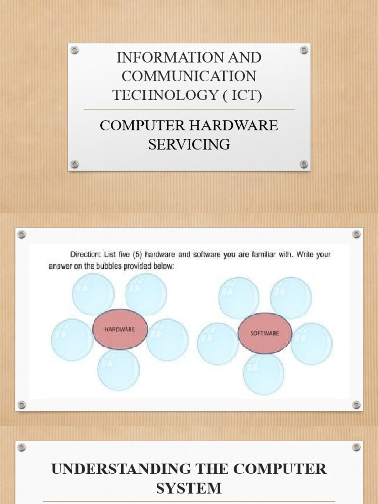 Information and Communication Technology (Ict) : Computer Hardware Servicing | PDF | Random ...