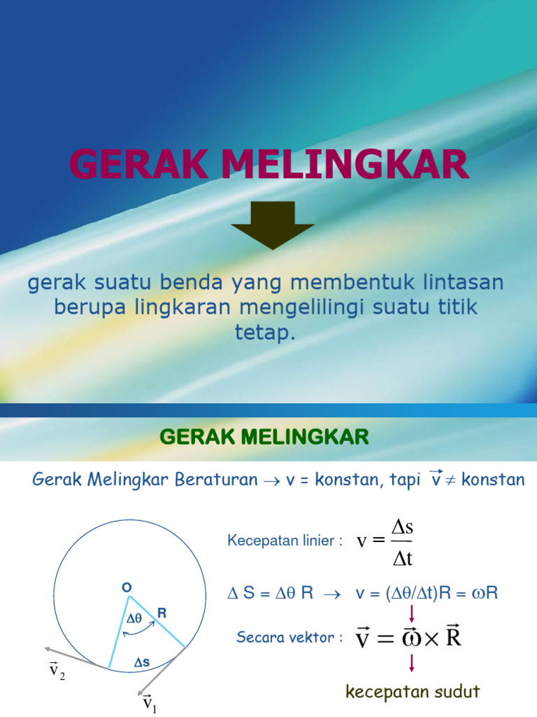 Dasar-Dasar Gerak Melingkar | PDF