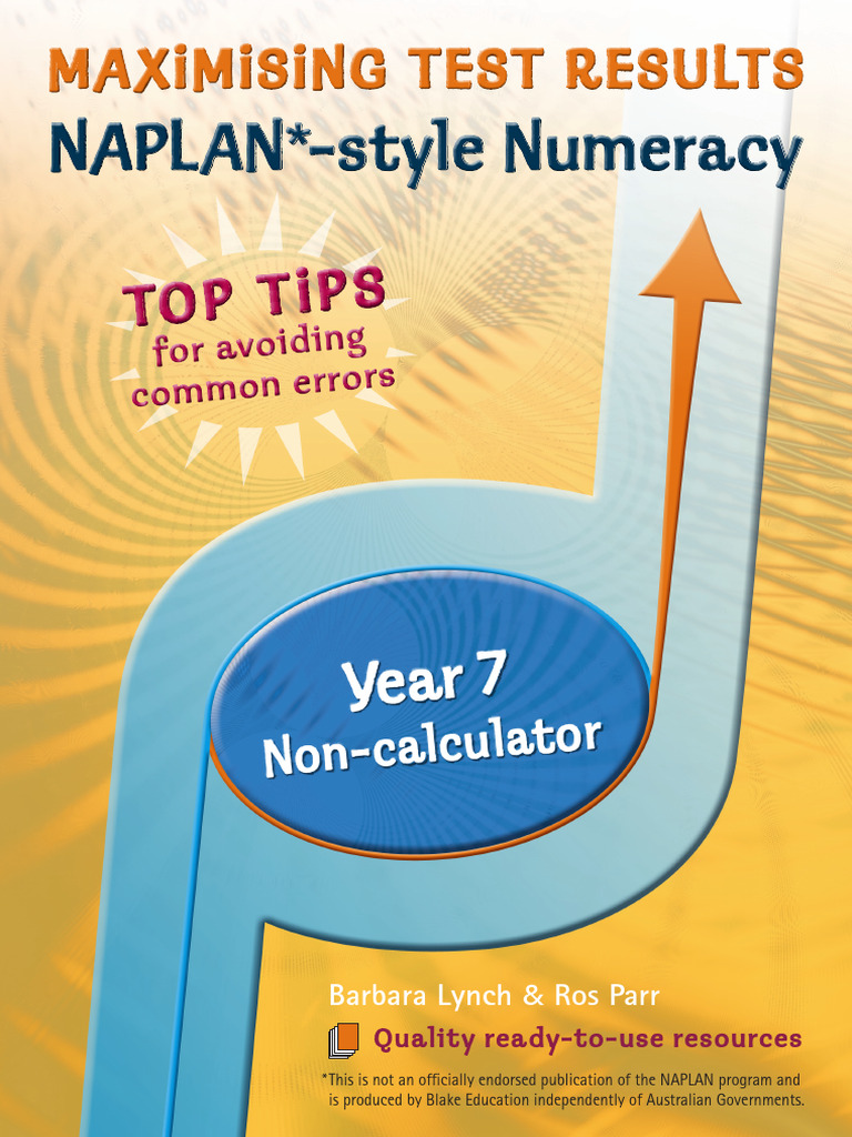 9781922090522 MTR NAPLAN Style Year 7 Numeracy Non Calculator 2015 ...