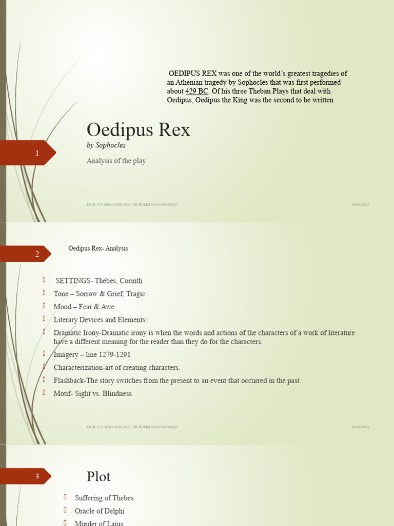 Analysis of Oedipus Rex | Download Free PDF | Theban Mythology ...