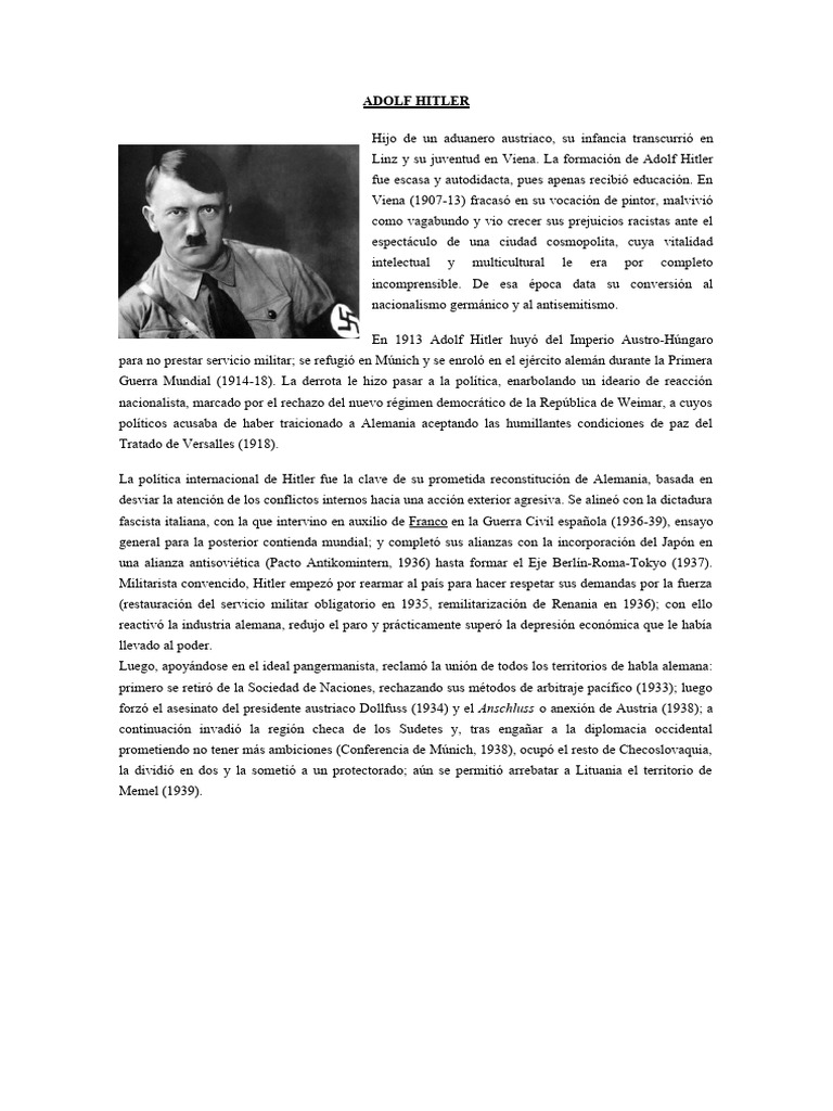 Adolf Hitler | PDF | Adolf Hitler | Alemania nazi