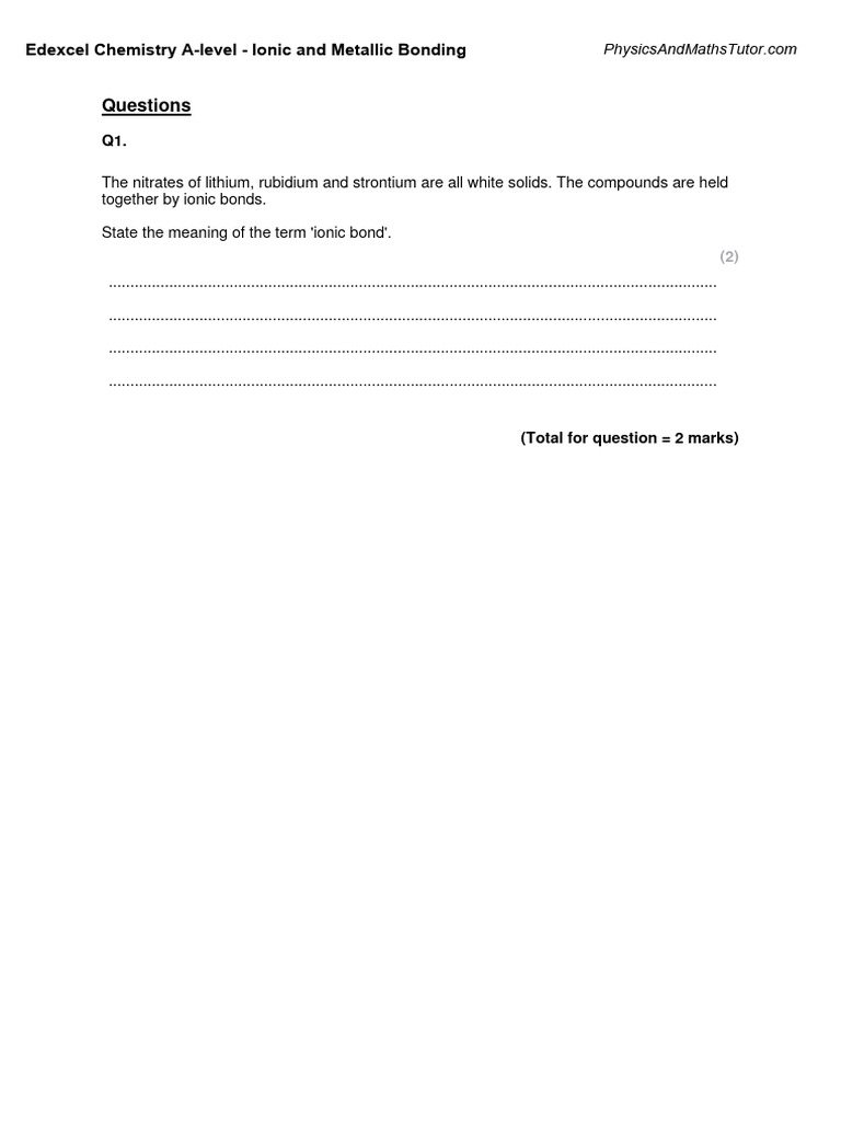 Chapter 7: Ionic Bonding Insights | PDF | Chemical Compounds | Ionic ...