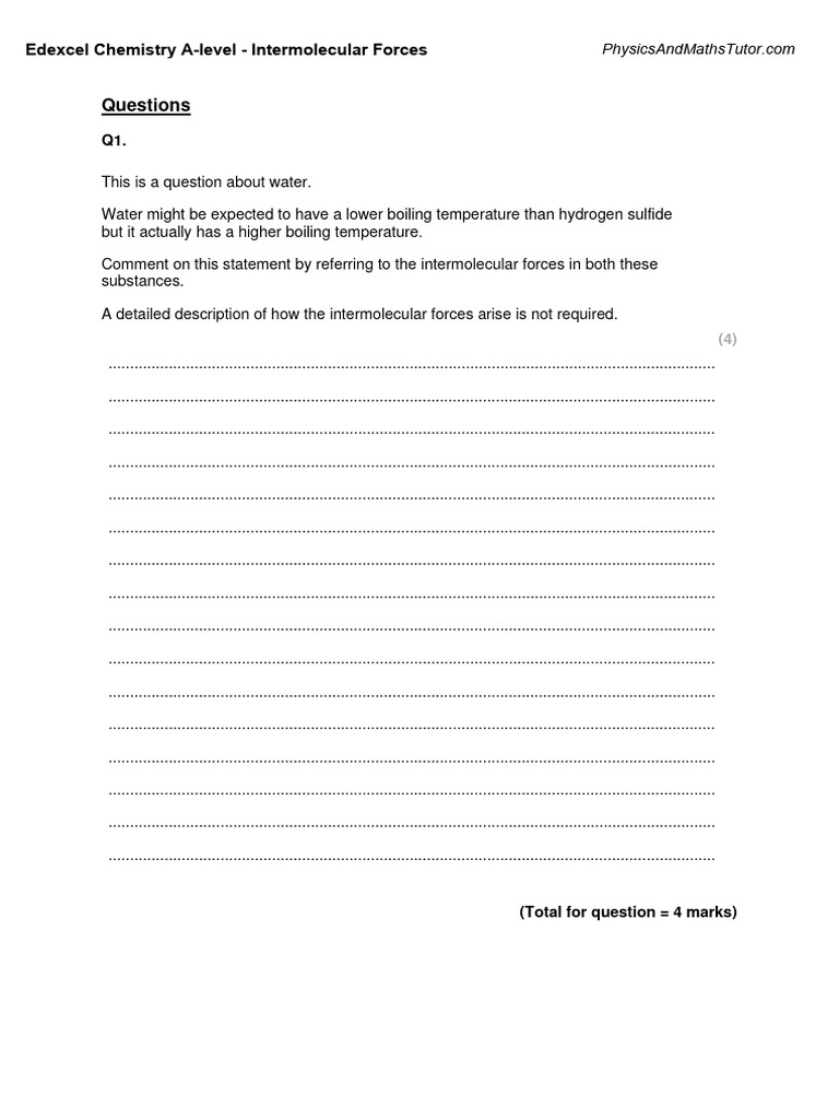 Intermolecular Forces | PDF | Chemical Bond | Solubility