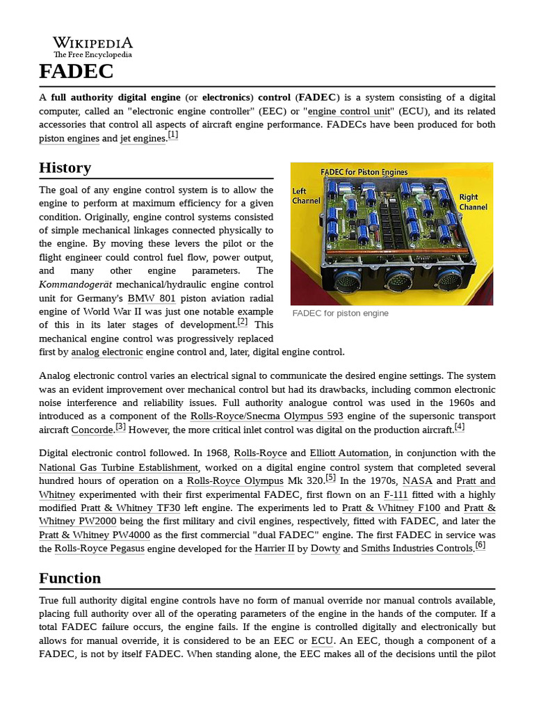 FADEC in Piston Engine Control | PDF | Internal Combustion Engine ...