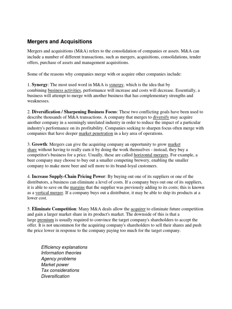 Hostile Takeovers The Term v2 | PDF | Takeover | Dividend